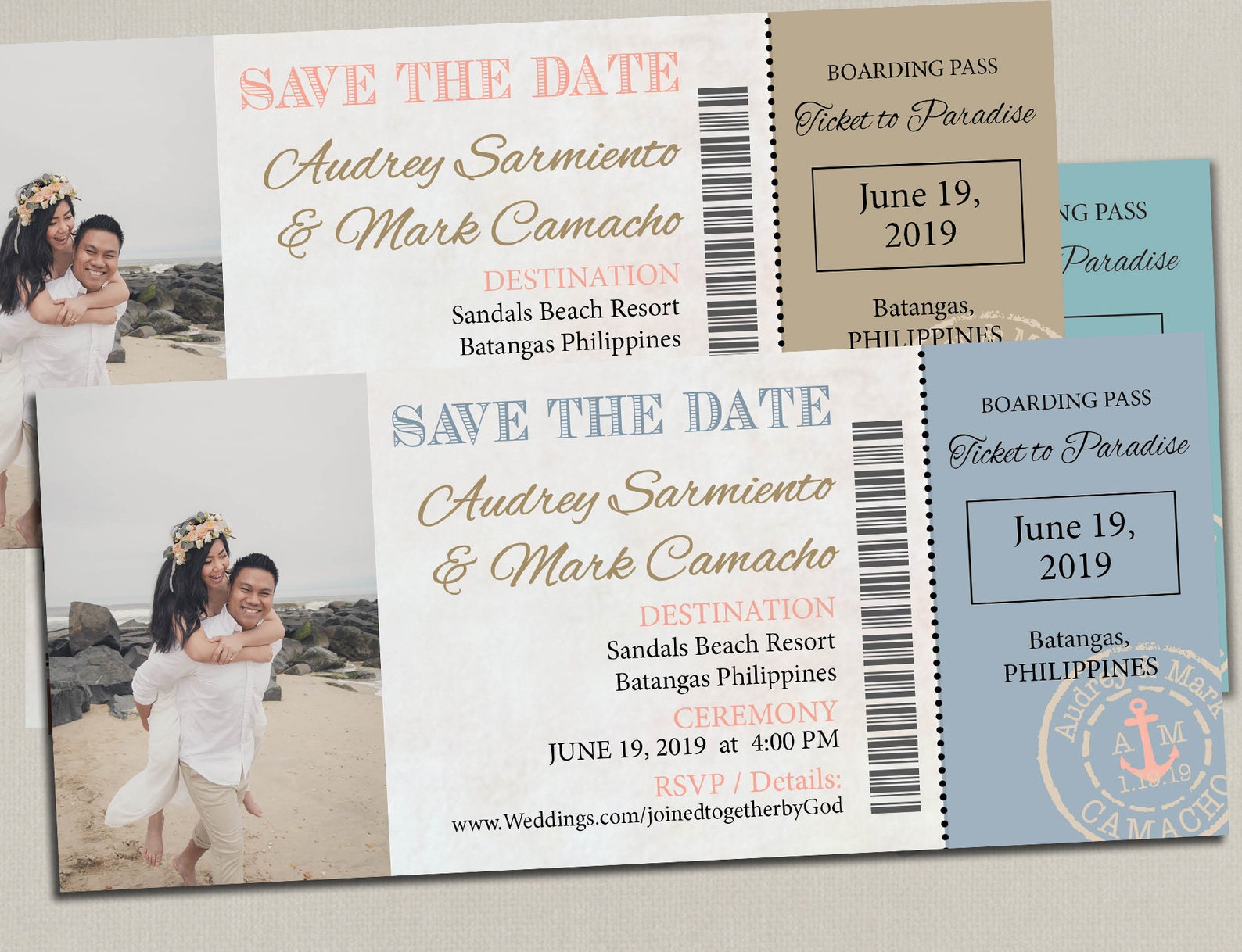 Wedding Boarding Pass Ticket Passport Wedding Save the Date - Etsy