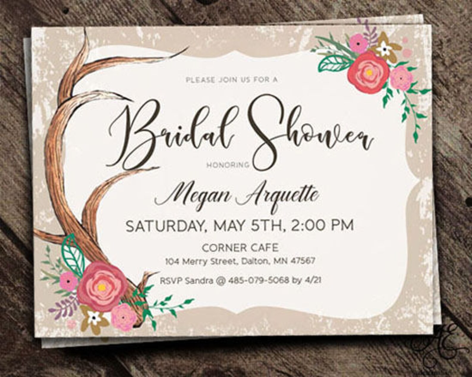 Rustic Brown Kraft Wedding Invitations Itemized Wedding - Etsy