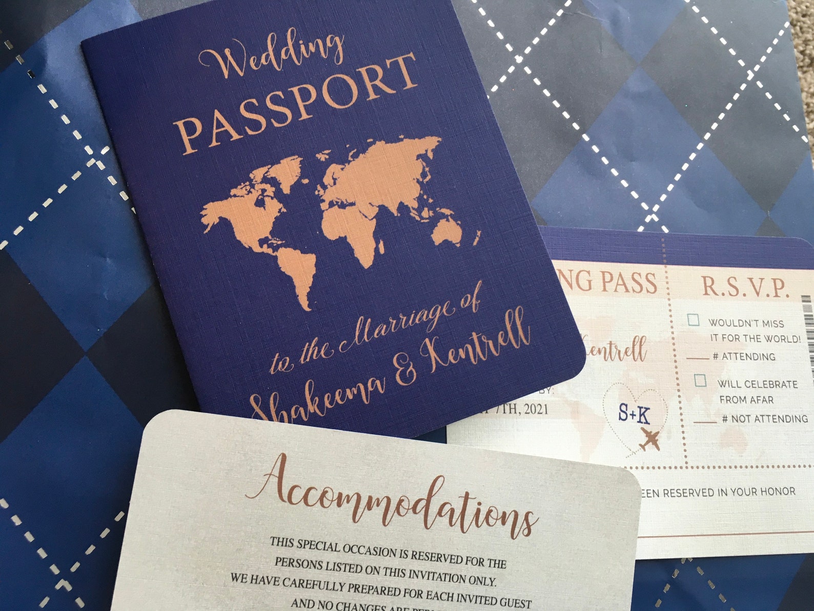 Passport Wedding Invitations Passport Boarding Pass Style Rose - Etsy