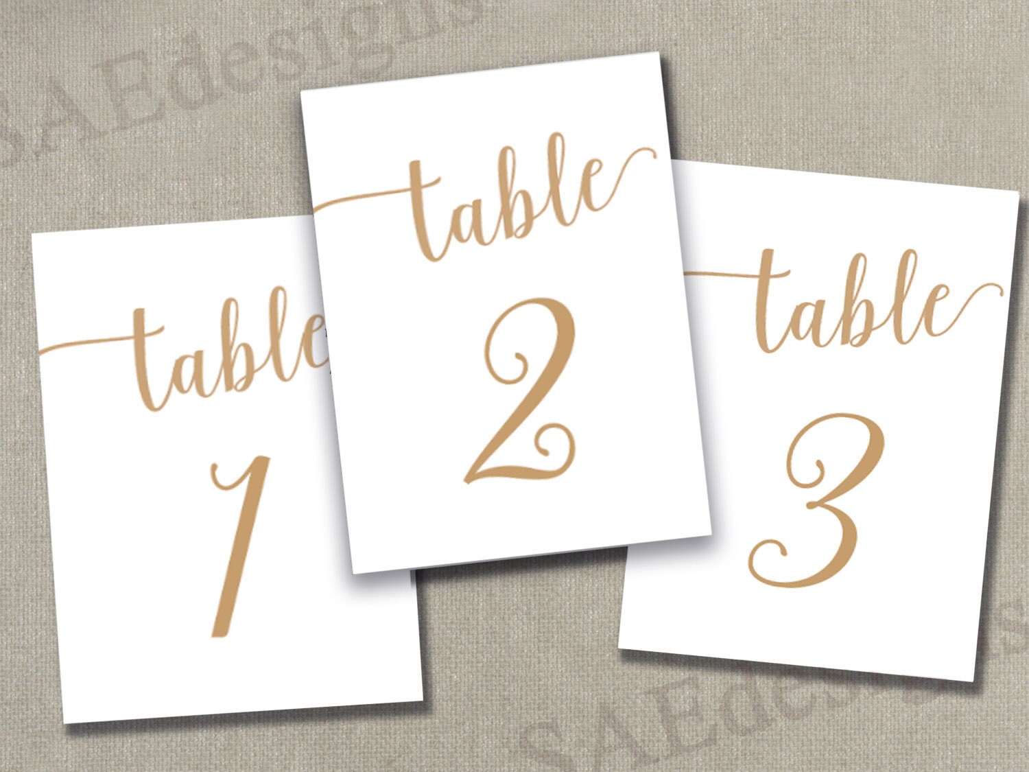 Instant Download PRINTABLE Table Numbers 1-50 - 4x6" Reception Table ...