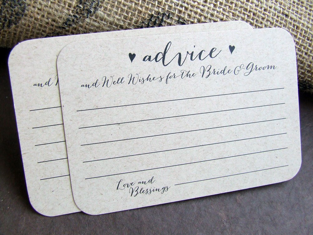 50 Wedding Advice Cards for Bride Groom Mr Mrs Newlyweds - Etsy