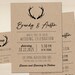 Rustic Brown Kraft Wedding Invitations Itemized Wedding Printable ...