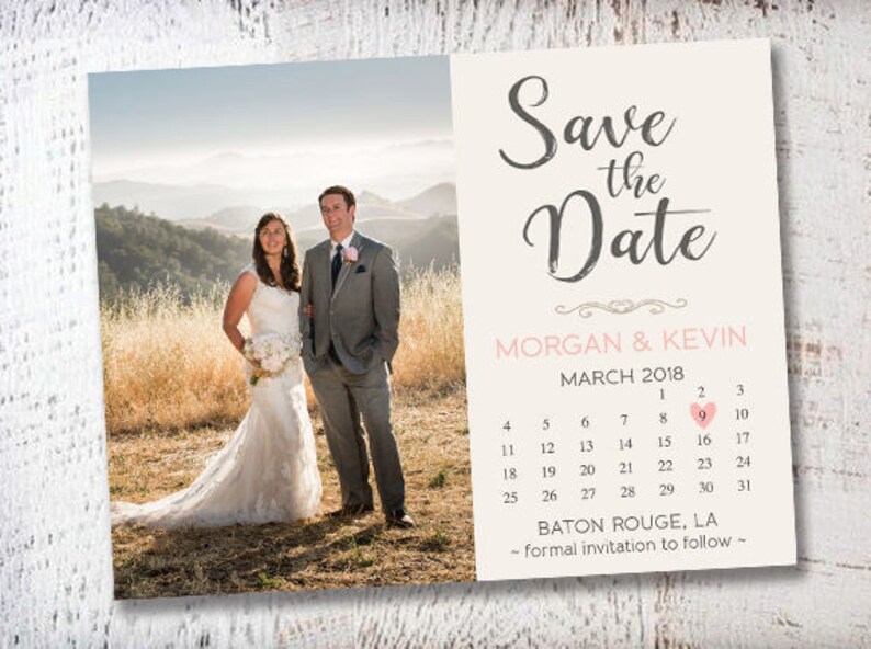 Modern Wedding Save the Dates Reception Photo Post Cards | Etsy