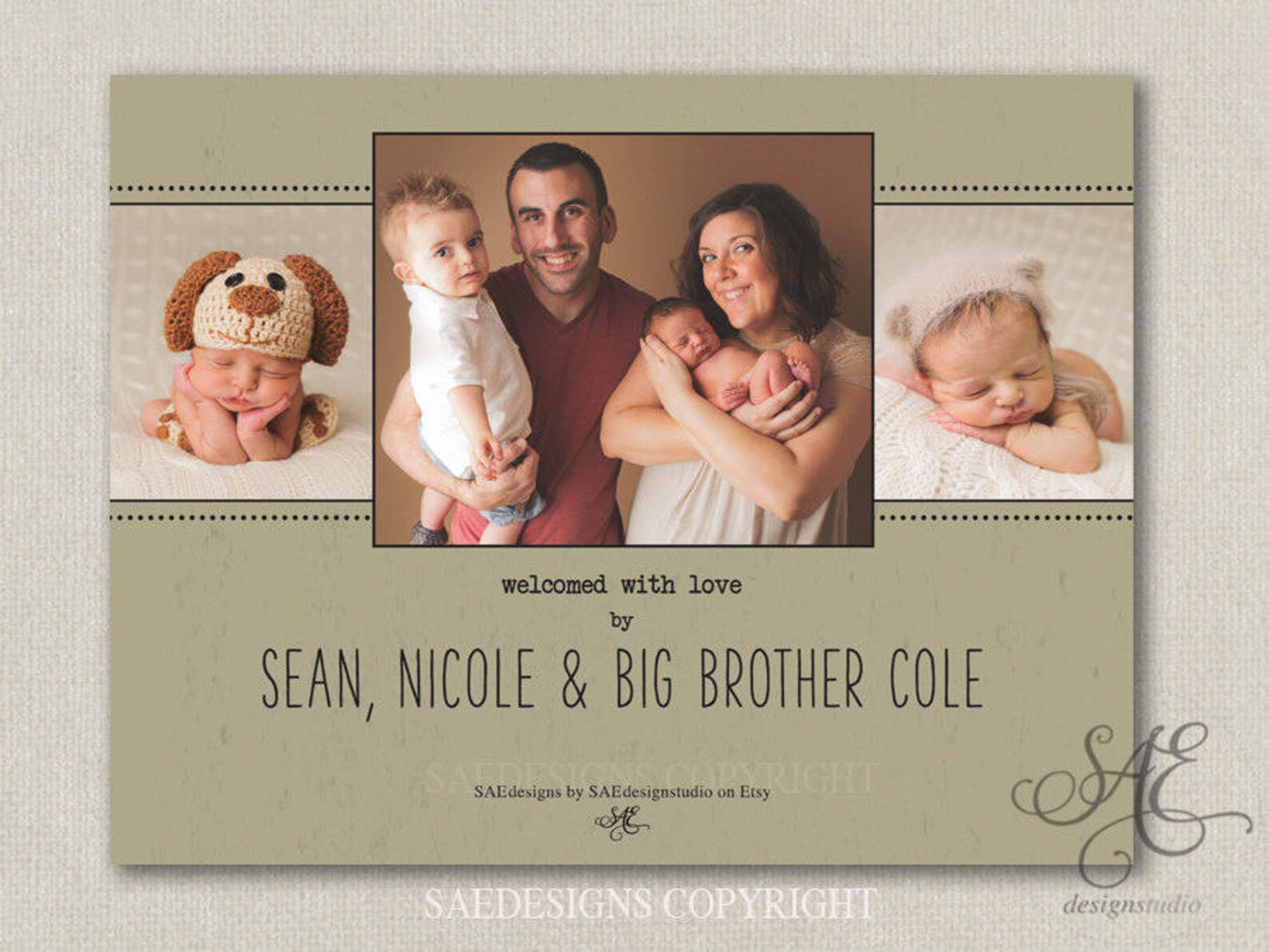 Rustic Baby Card Baby Birth Photo Birthday Announcements Party - Etsy