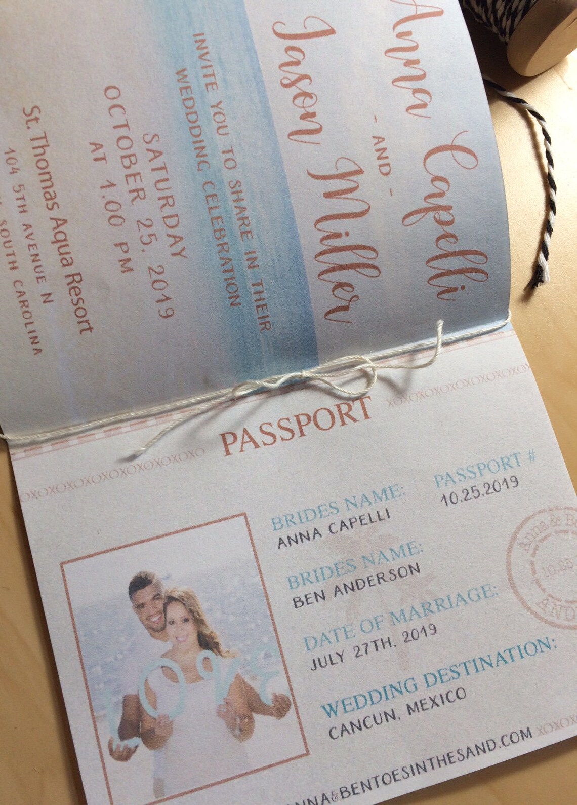 Passport Wedding Invitations Passport boarding pass style | Etsy