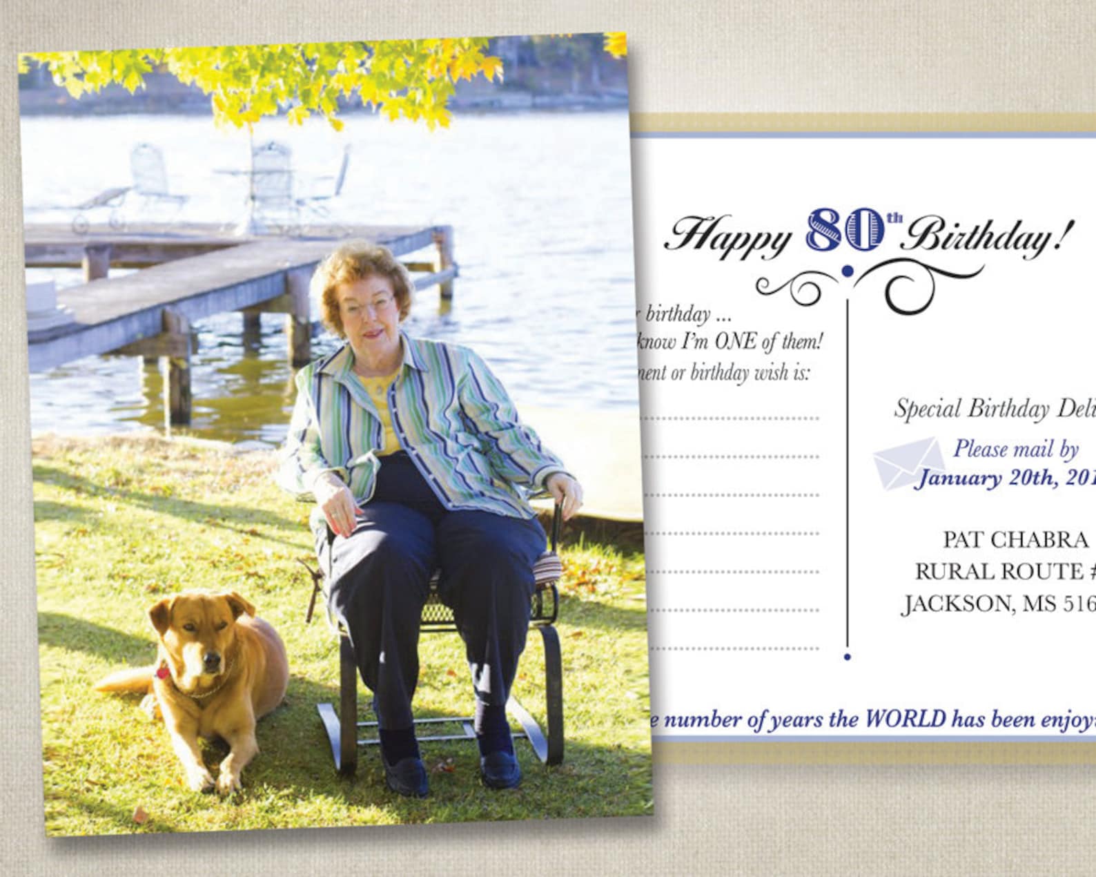 Birthday by Mail Surprise Birthday Cards 50th 60th 70th 75 80 - Etsy