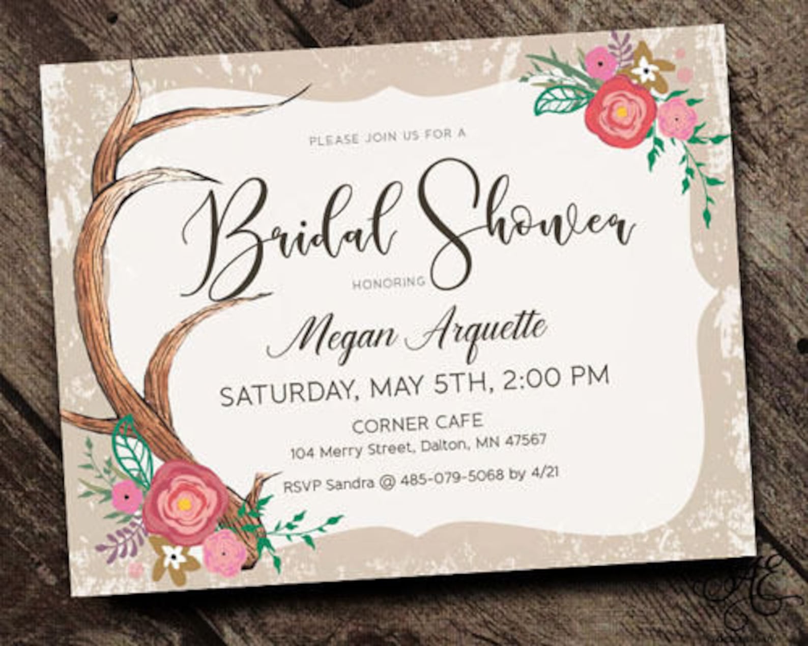 Rustic Brown Kraft Wedding Invitations Itemized Wedding - Etsy