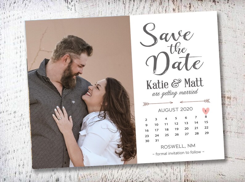Modern Wedding Save the Dates Reception Photo Post Cards - Etsy