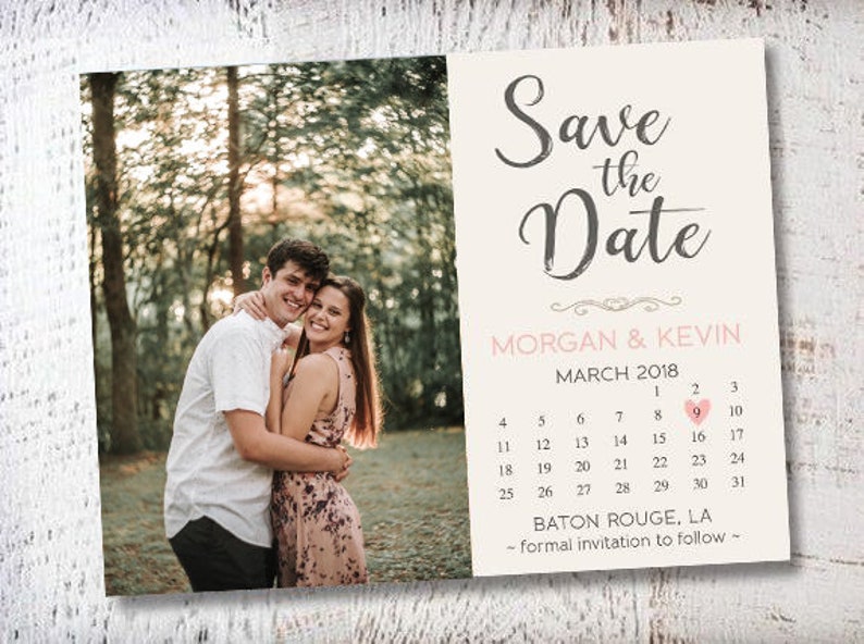 Modern Wedding Save the Dates Reception Photo Post Cards | Etsy