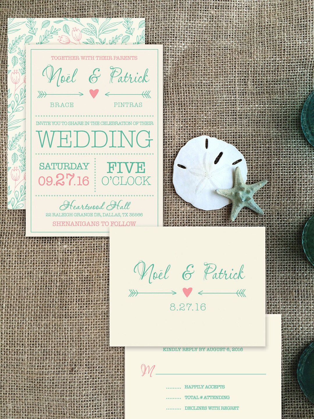 Modern Rustic Wedding Invitations Invites Country Rustic Barn Vintage ...