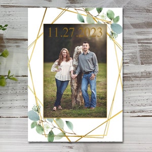 Wedding Save the Date Frame Photo Cards Magnets We Eloped Wedding ...