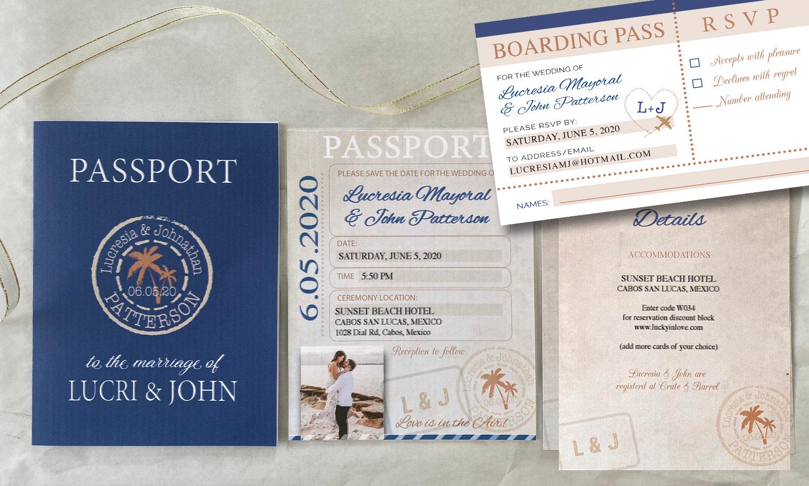 Passport Wedding Invitations Passport boarding pass style | Etsy