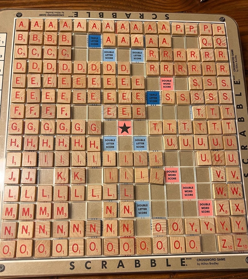 Single Scrabble Letter Tiles for Crafts - Pick Your Letters - Red Font ...