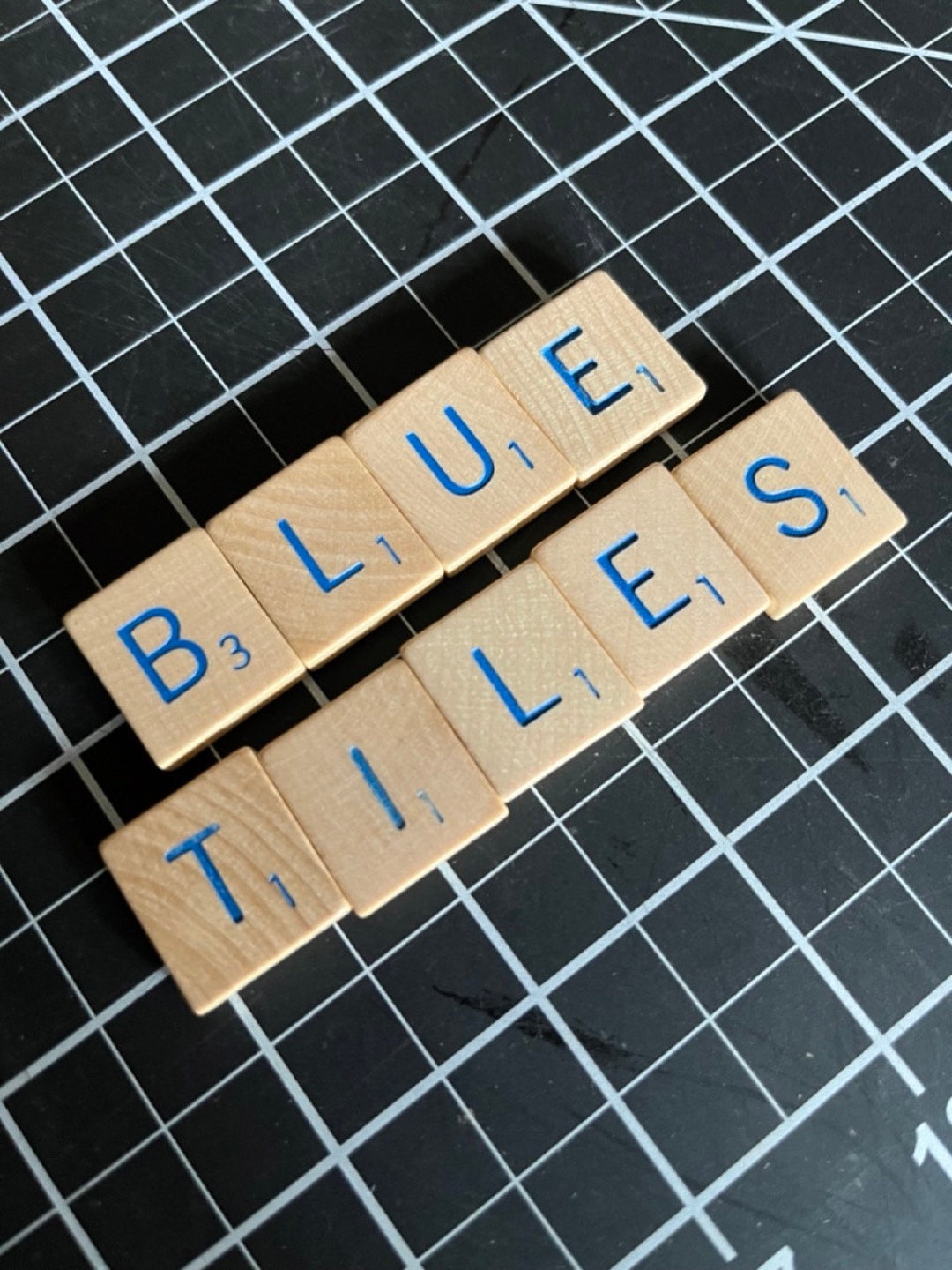 Single Scrabble Letter Tiles for Crafts - Pick Your Letters - Blue Font ...