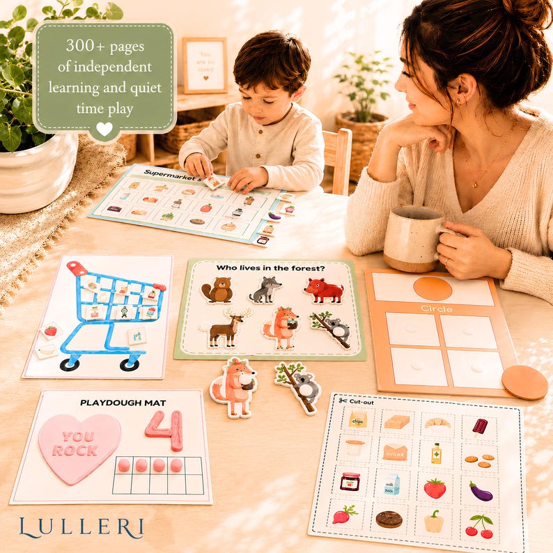 Toddler Busy Book Printable, 300+ Page Busy Binder PDF, Montessori ...