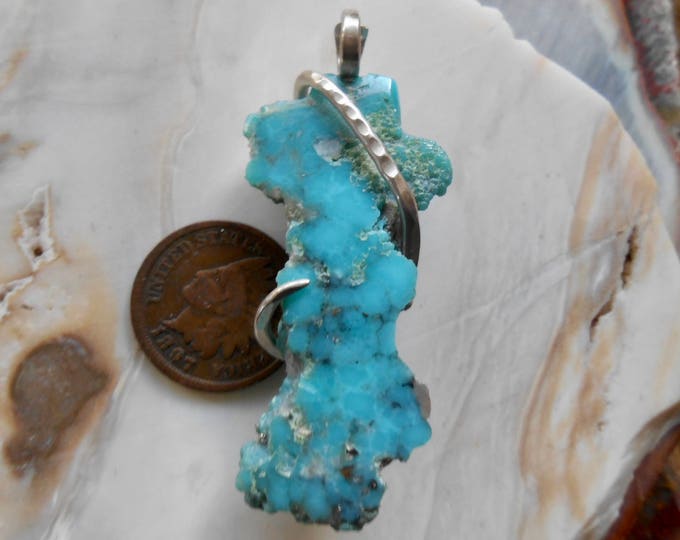 Campitos Turquoise Silver Wrapped Pendant - Etsy