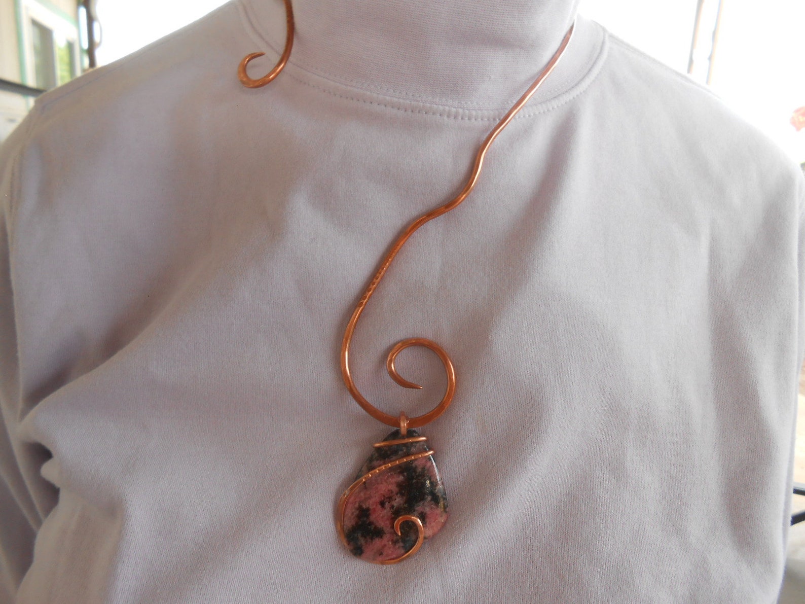 Hammered Copper Free Form Forged Collar - Etsy