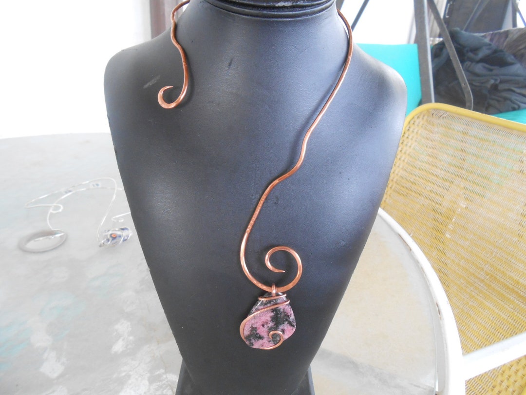 Hammered Copper Free Form Forged Collar - Etsy