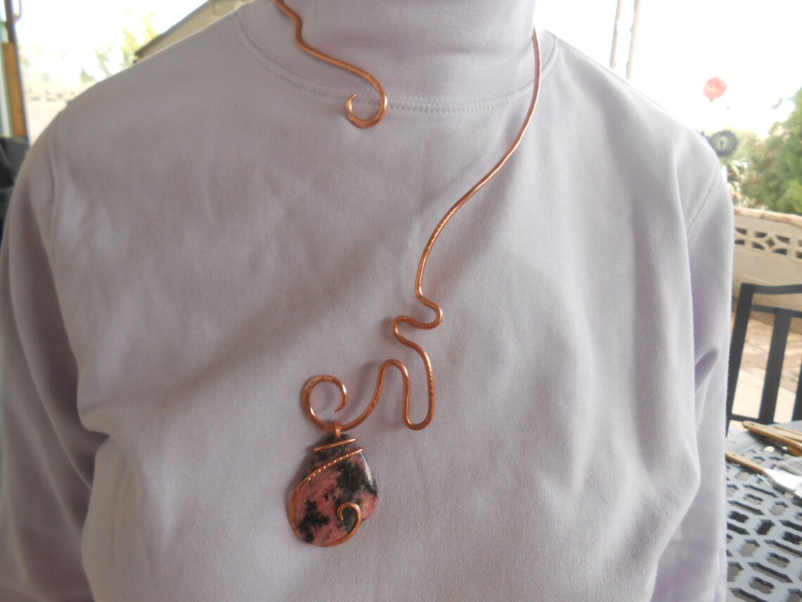 Hammered Copper Free Form Forged Collar | Etsy