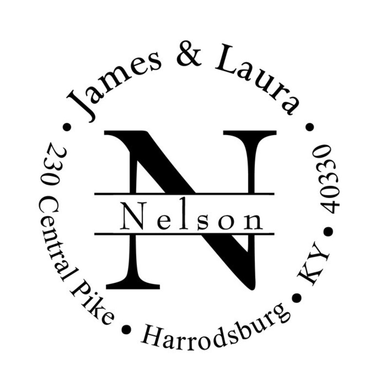 Self Inking Return Address Stampcustom Monogram Address - Etsy