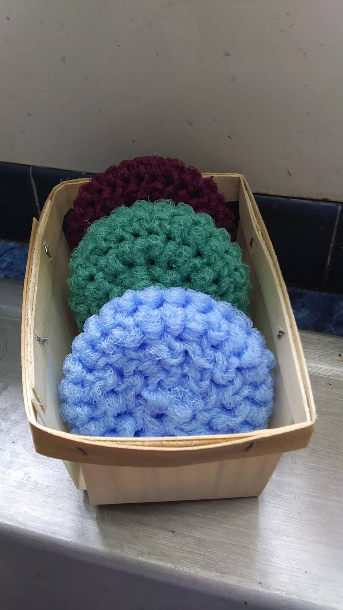 Dish Scrubbie Nylon, Pot Scrubbers, Peach, Purple, Teal - Etsy