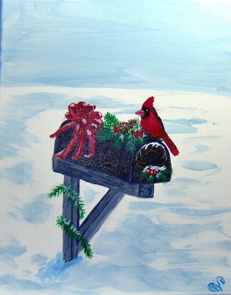 Cardinal on a Mailbox - Etsy