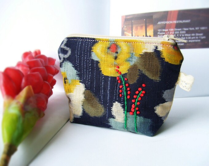 Embroidery Purse / Small Zipper Pouch / Coin Purse / Hand Embroidery ...