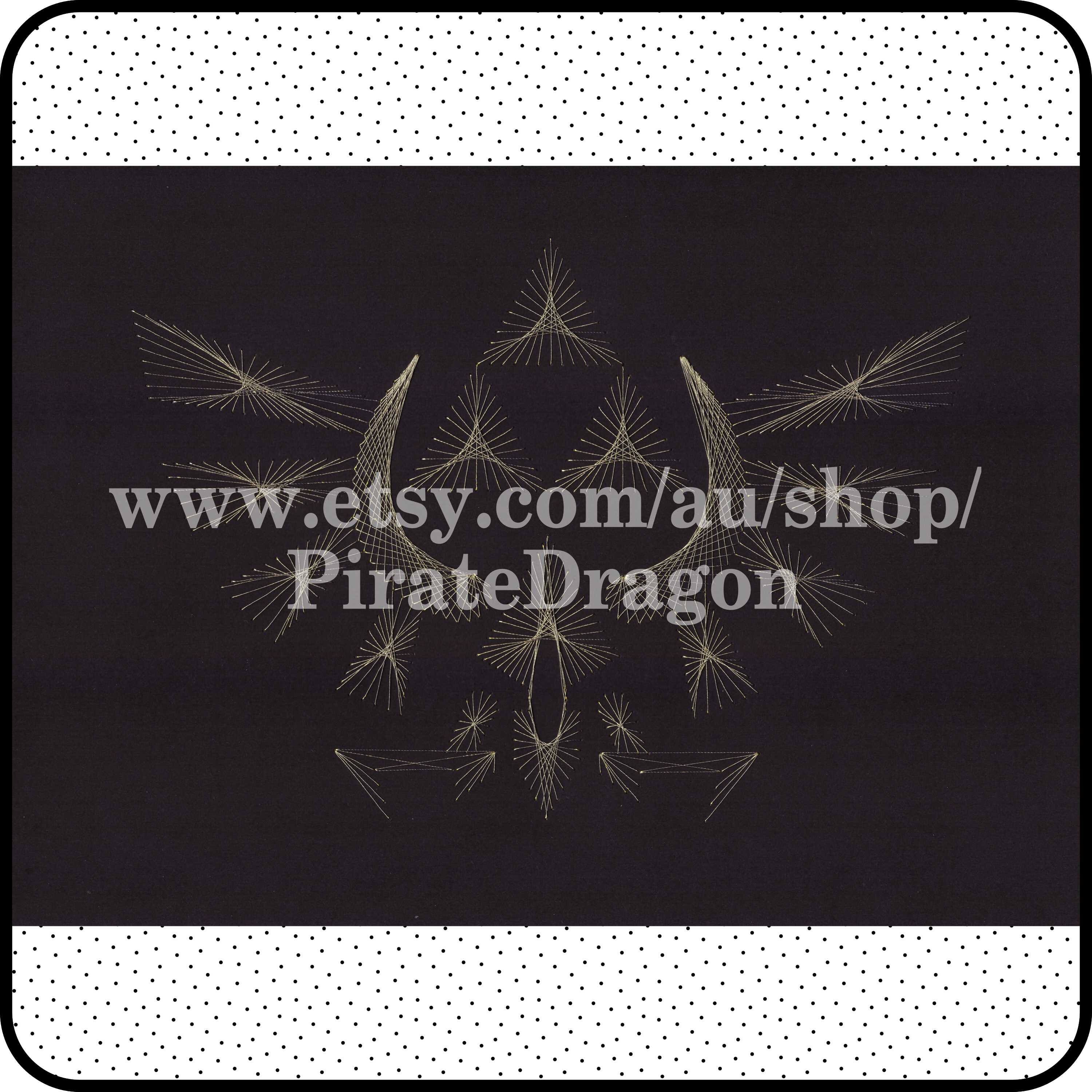 Legend of Zelda Wingcrest Inspired DIY Card Embroidery Kit, String Art ...