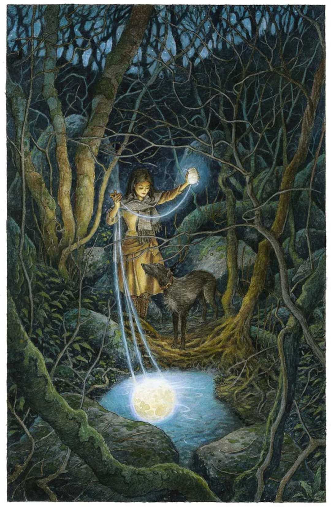 Print. Spinning Moonlight - Etsy