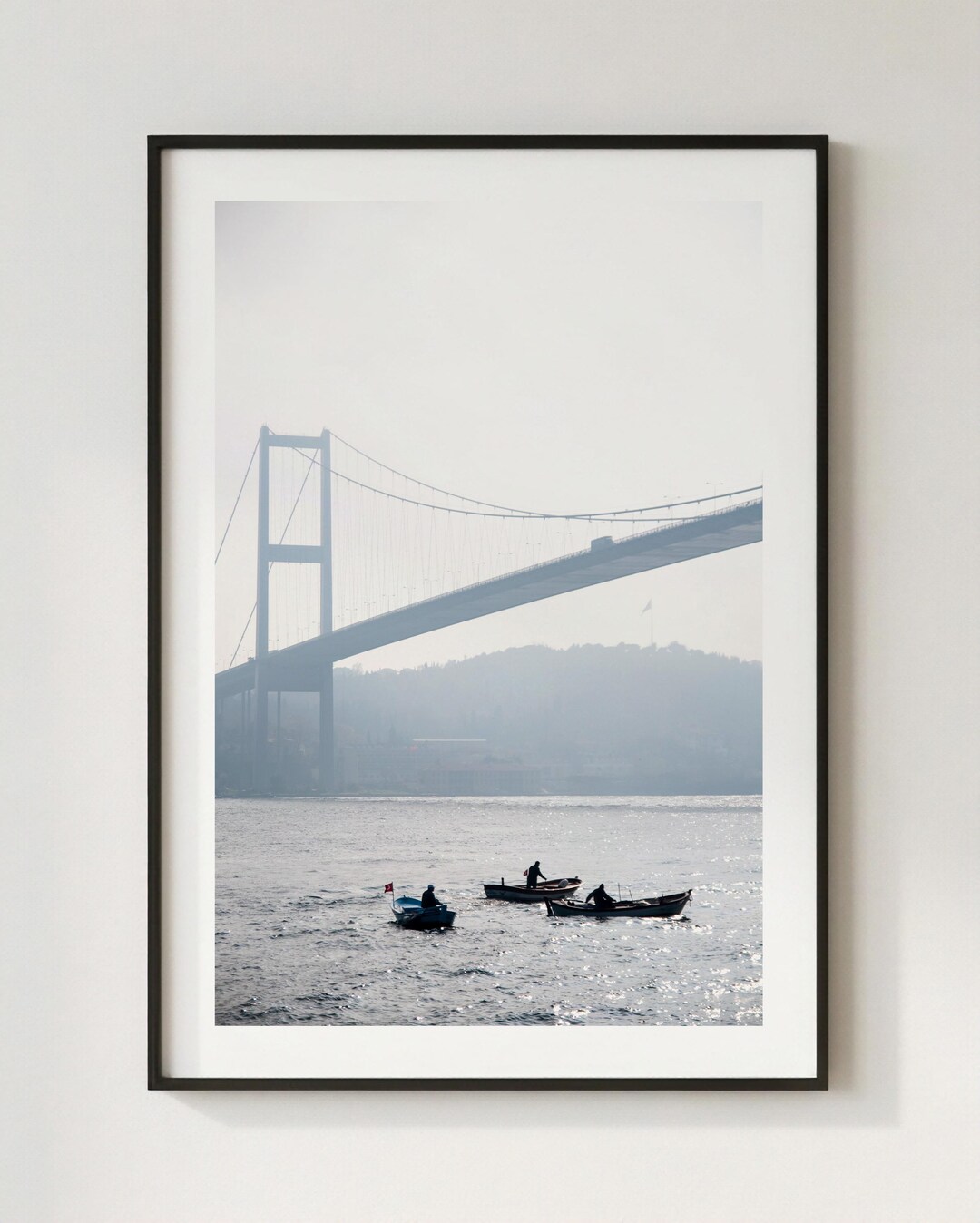 Bosphorus Bridge Printable Wall Art, Istanbul Fishermen Photography ...