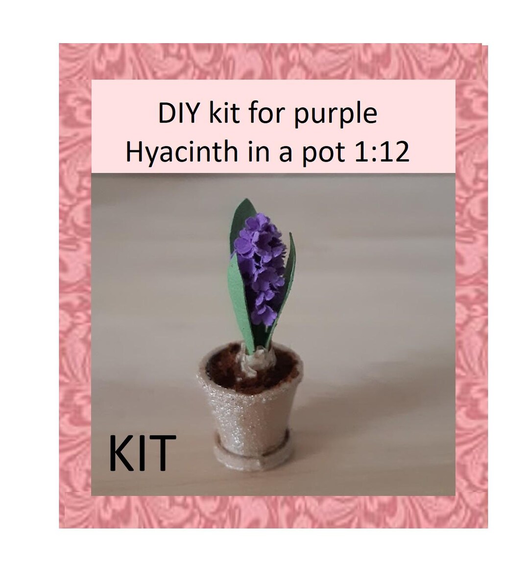 DIY Kit to Make a Purple Hyacinth in a Flower Pot 1:12 - Etsy