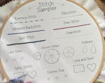 Embroidery Sampler Pattern - Etsy