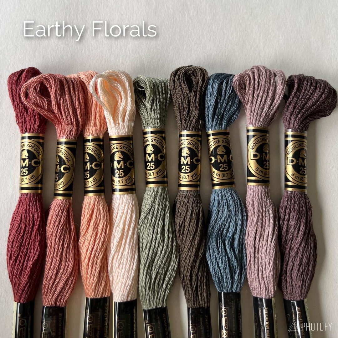 Earthy Florals Thread Pack | DMC Thread Pack | Embroidery Floss - Etsy