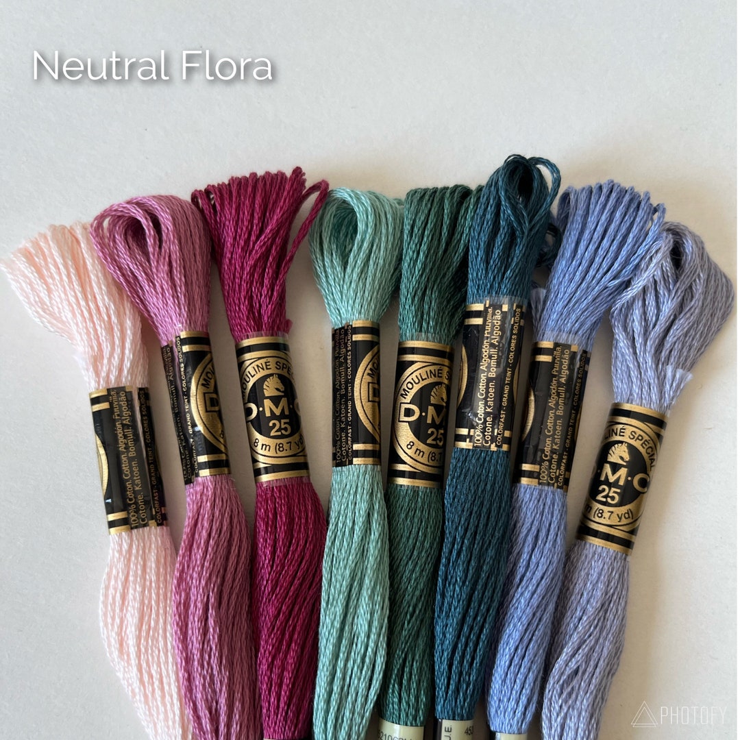 Neutral Flora Thread Pack | DMC Thread Pack | Embroidery Floss - Etsy