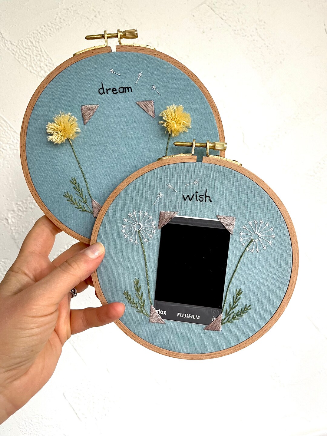 Dandelion Instax Frames FULL KIT Embroidered Instax Frames Full Kit Two ...