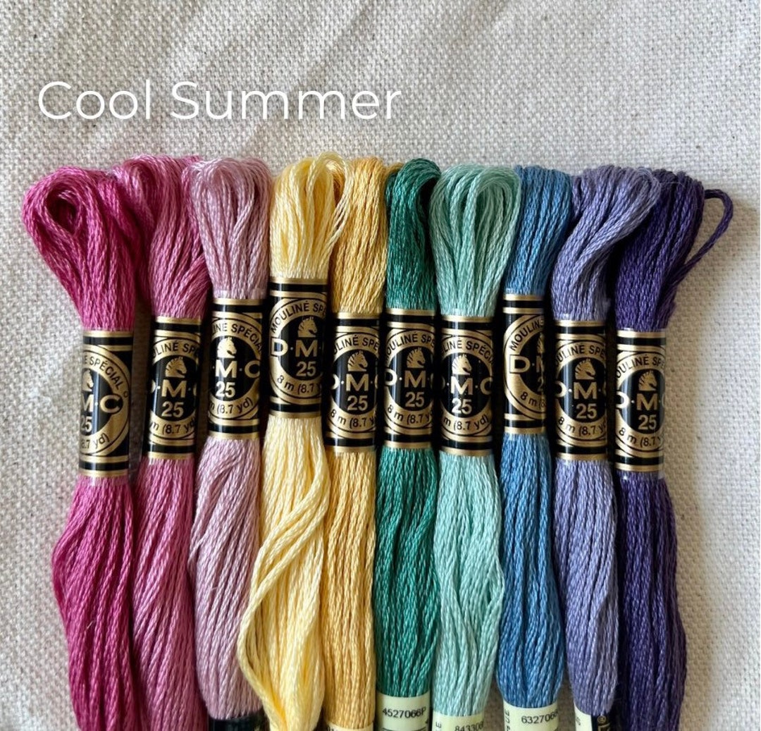 Cool Summer Thread Pack | DMC Thread Pack | Embroidery Floss - Etsy