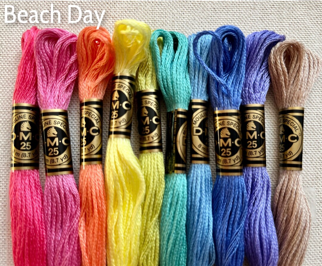Beach Day Thread Packs | DMC Thread Pack | Embroidery Floss - Etsy