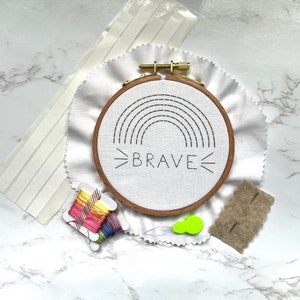 Kids Embroidery Kit | Rainbow Embroidery Kit | Beginner Embroidery ...