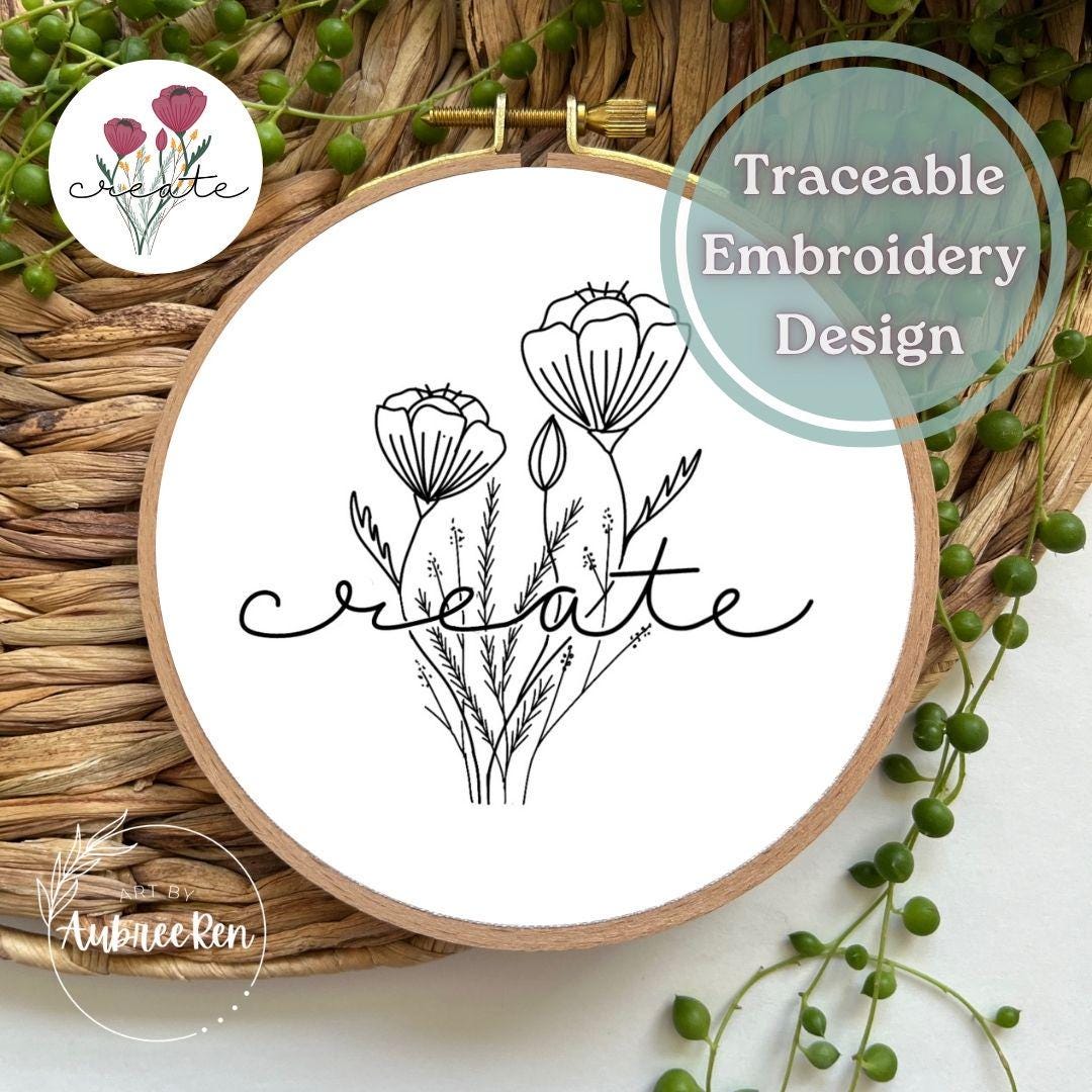 Create PDF Embroidery Design | Traceable Embroidery Design - Etsy