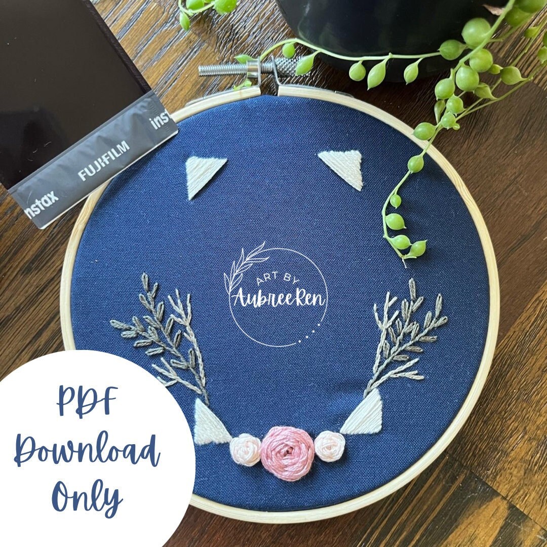Instax Photo Frame Pattern | PDF Download Only | Embroidered Photo ...