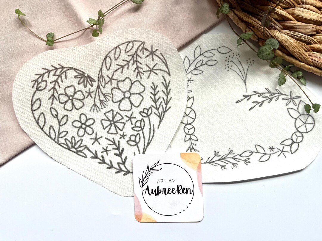 Stick and Stitch Embroidery | FLORAL HEARTS | Stick & Stitch Patterns ...