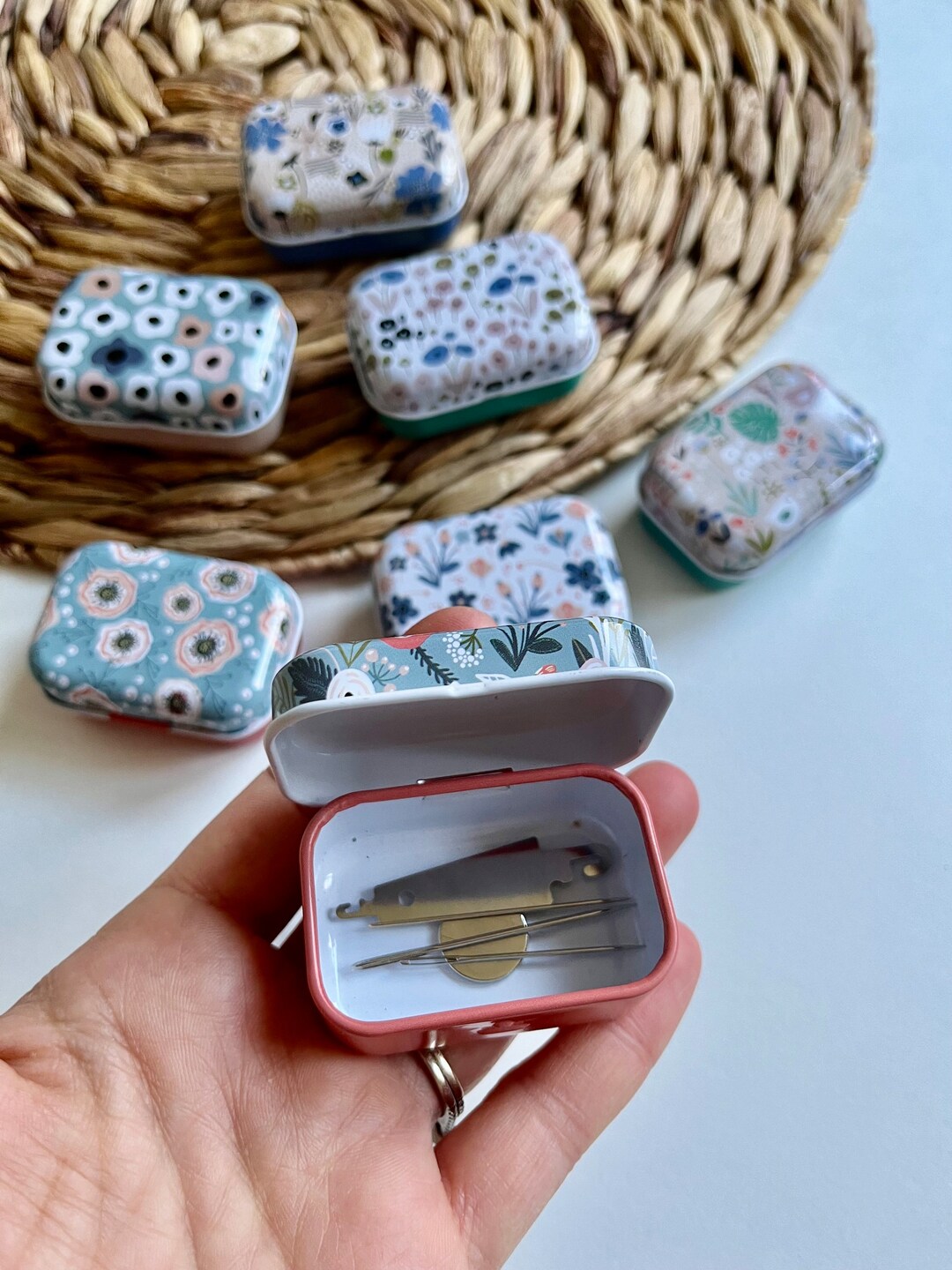 Embroidery Needle Tin | Sewing Notions Box | Needle Storage - Etsy