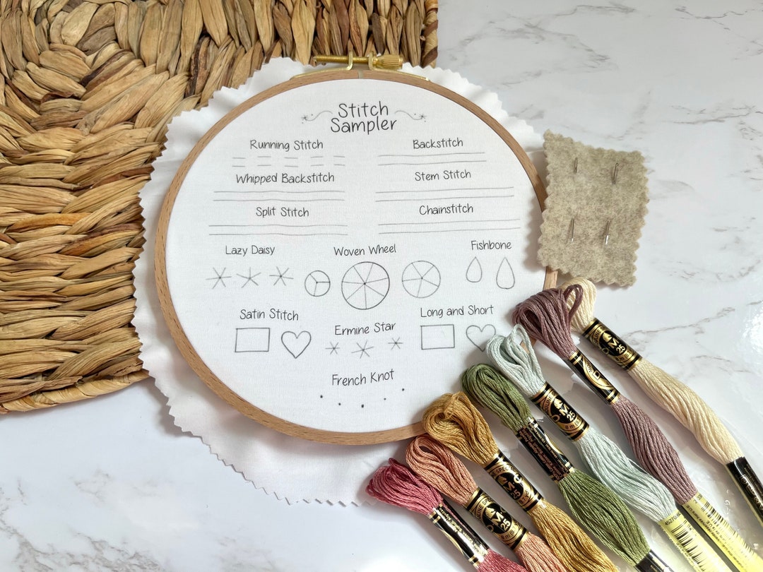 Stitch Sampler | Embroidery Stitch Sampler | Embroidery for Beginners ...