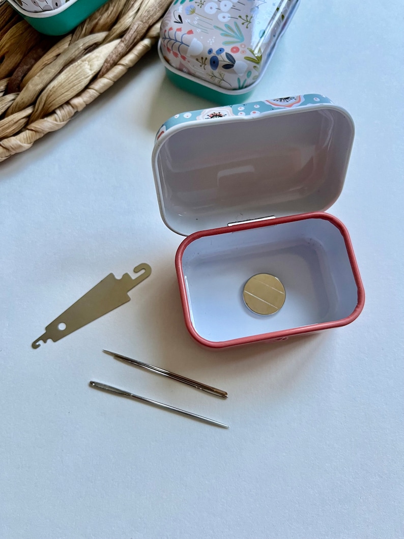 Embroidery Needle Tin | Sewing Notions Box | Needle Storage - Etsy