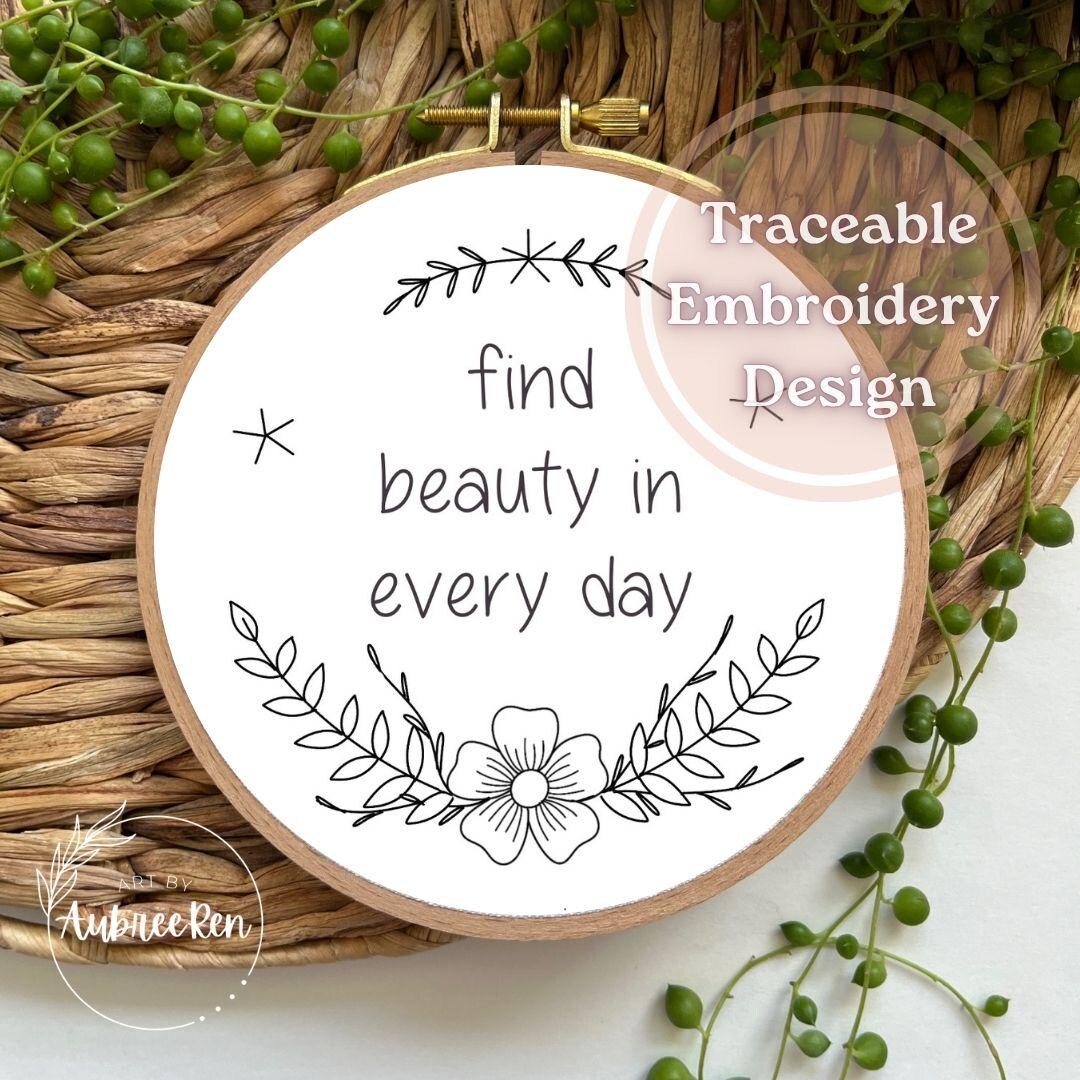 Find Beauty PDF Embroidery Design | Traceable Embroidery Design - Etsy