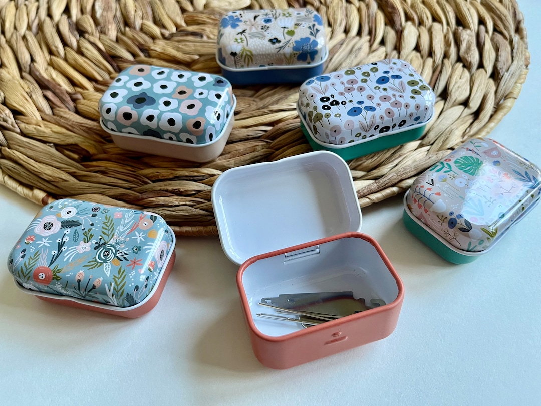 Embroidery Needle Tin Sewing Notions Box Needle Storage - Etsy