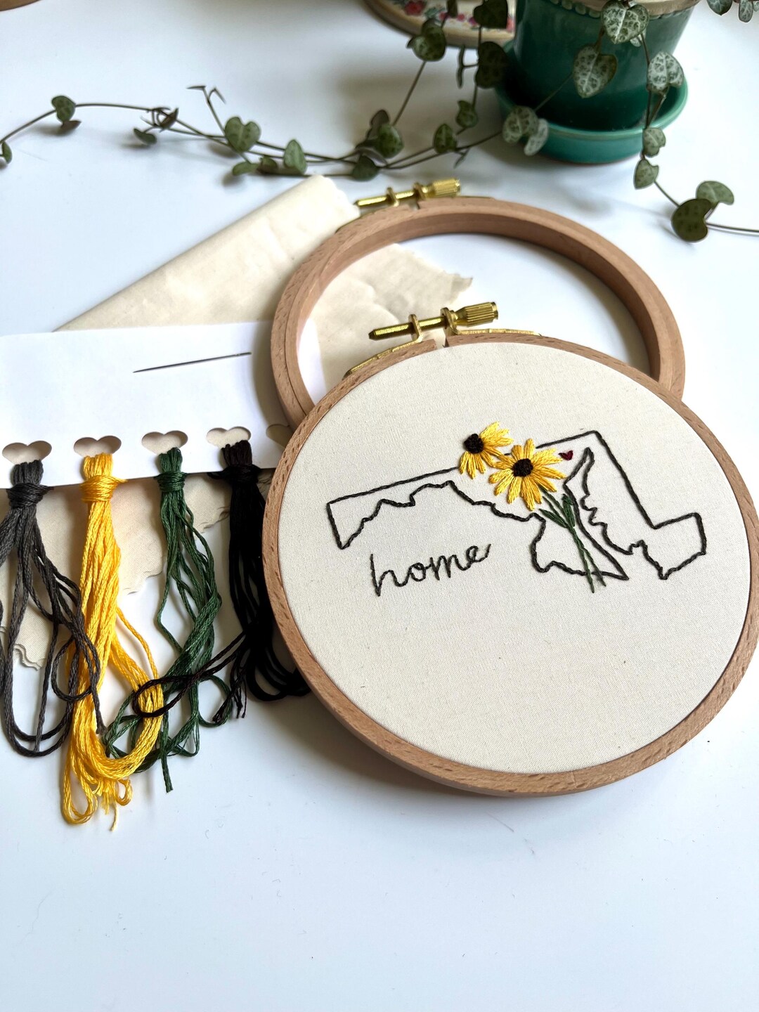 Maryland State Flower FULL Kit | Embroidery Kit - Etsy