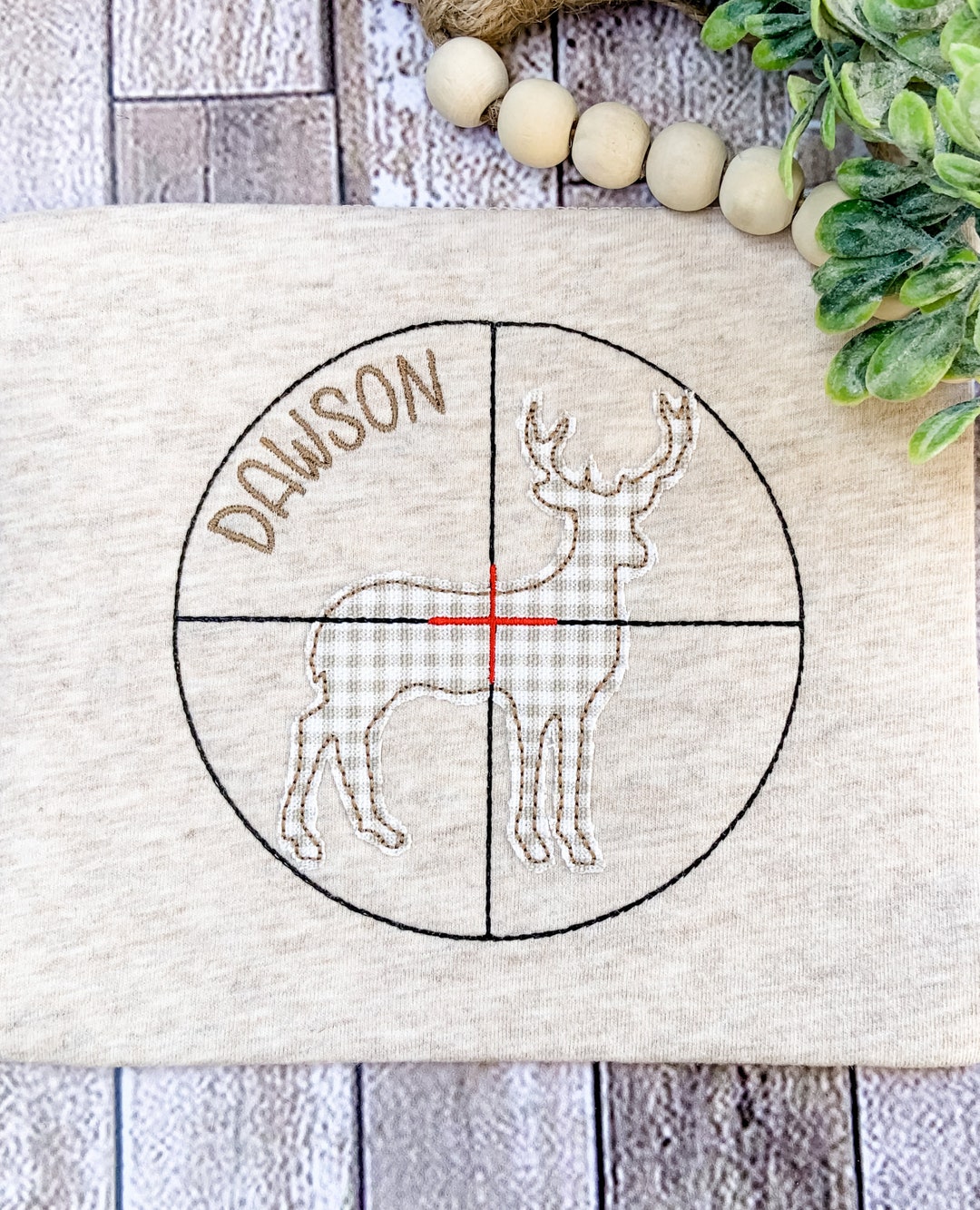 Boys Hunting Deer Bullseye Appliqued Personalized Shirt - Etsy