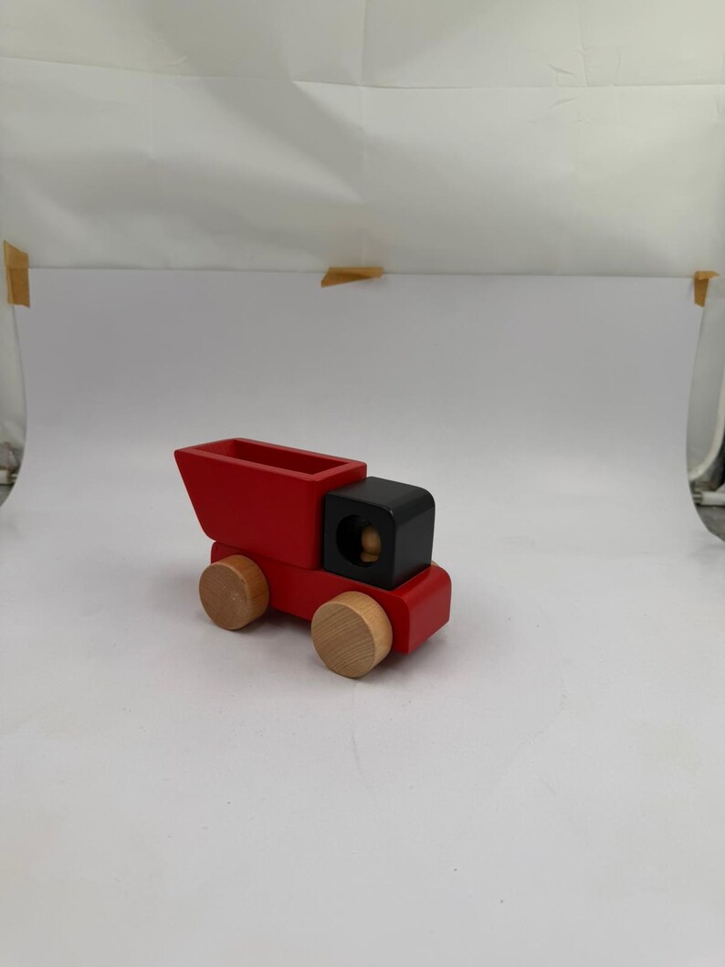 Handmade Wooden Dump Truck Toy, Montessori Waldorf Toddler Vehicle, Eco ...