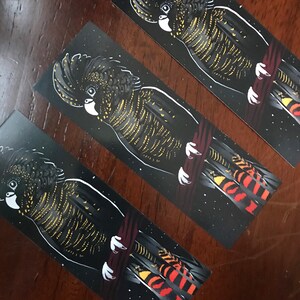 Red-tailed Black Cockatoo Bookmark!- 52x148mm Bird Bookmark, Perfect ...